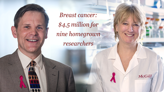 Breast cancer: $4.5 million for nine homegrown researchers | McGill ...